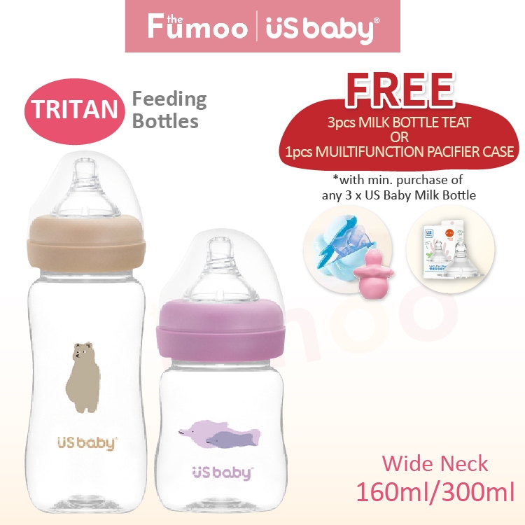 US Baby BPA-FREE TRITAN Bottle(Wide Neck) Baby Milk Bottle ...