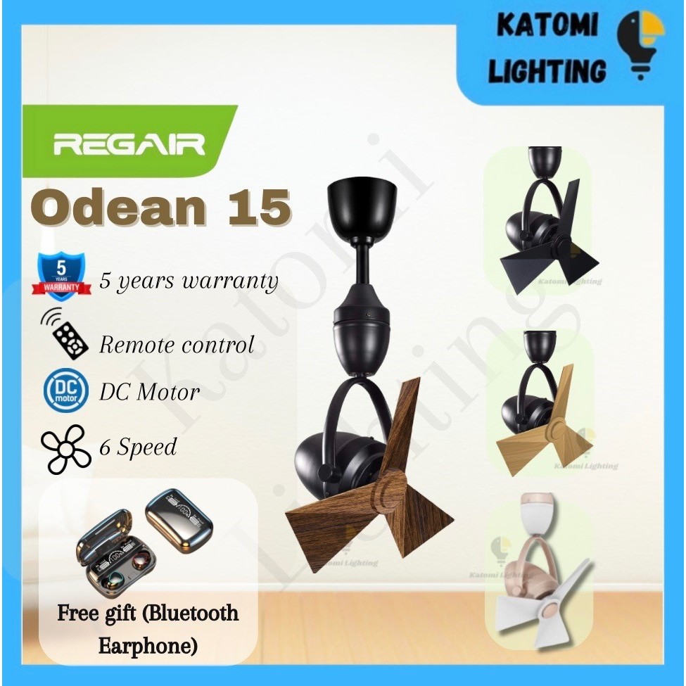 Regair Odean 15" Corner Fan with Remote control 3 Blades Wall Fan ...