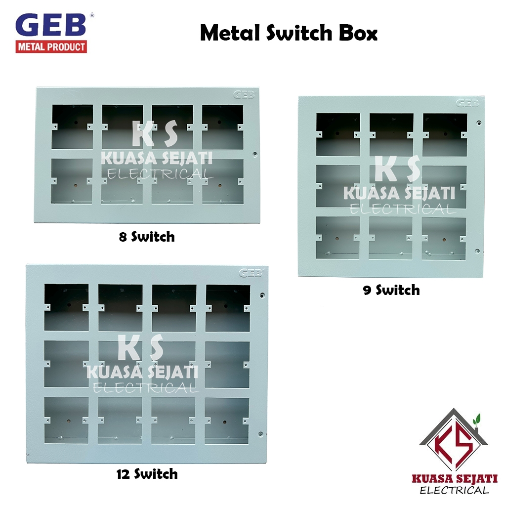 GEB Swithces Metal Box - 8 Switch / 9 Switch / 12 Switch | Shopee Malaysia