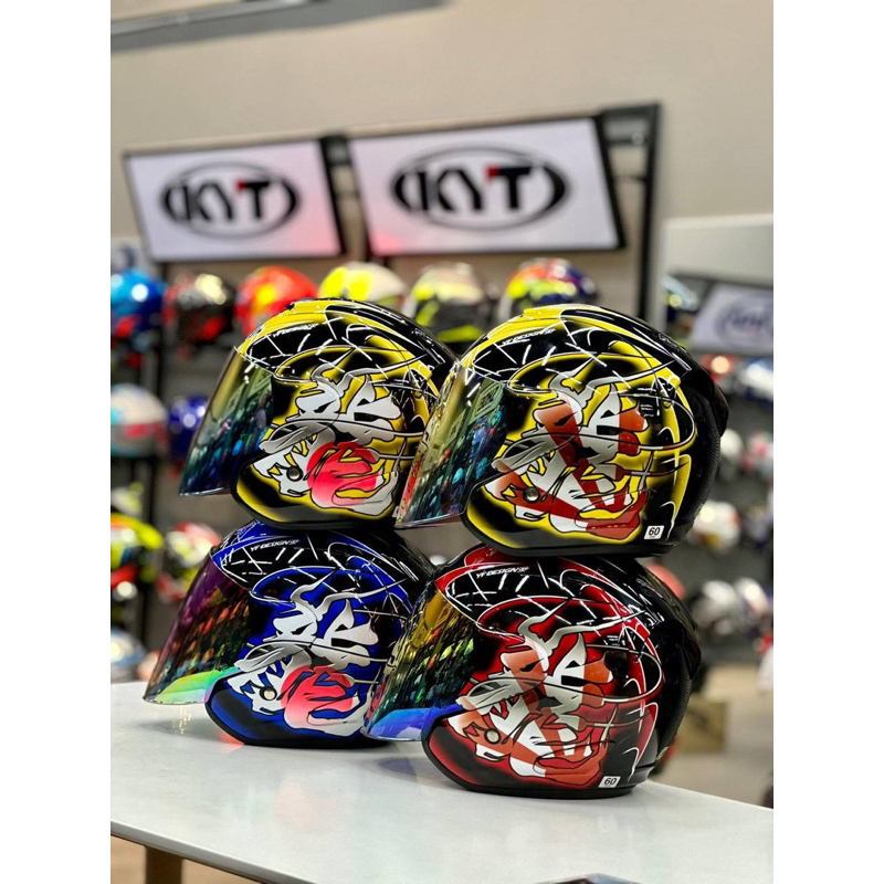 HELMET ARC RITZ YF DRAGON RED/YELLOW/BLUE READY STOCK | Shopee Malaysia