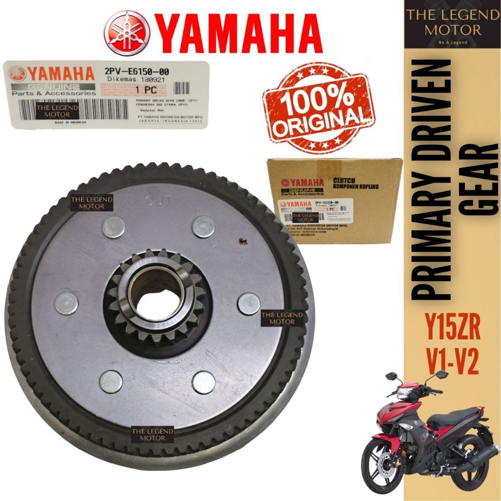 Y15ZR V1 V2 Y15 Primary Driven Gear Clutch Housing Assy Mangkuk Clucth Big Giar Klac 2PV-E6150 ...