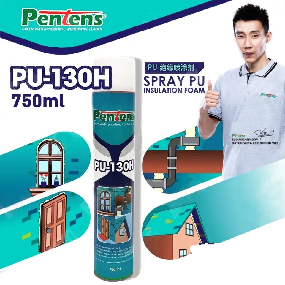 PENTENS PU FOAM 750ml PU-130H Insulation PU Foam Waterproof Leaking ...