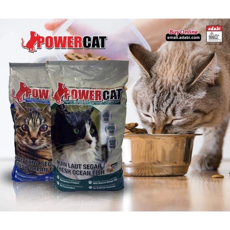 Power cat food repak 1kg tuna segar / ikan laut segar | Shopee Malaysia