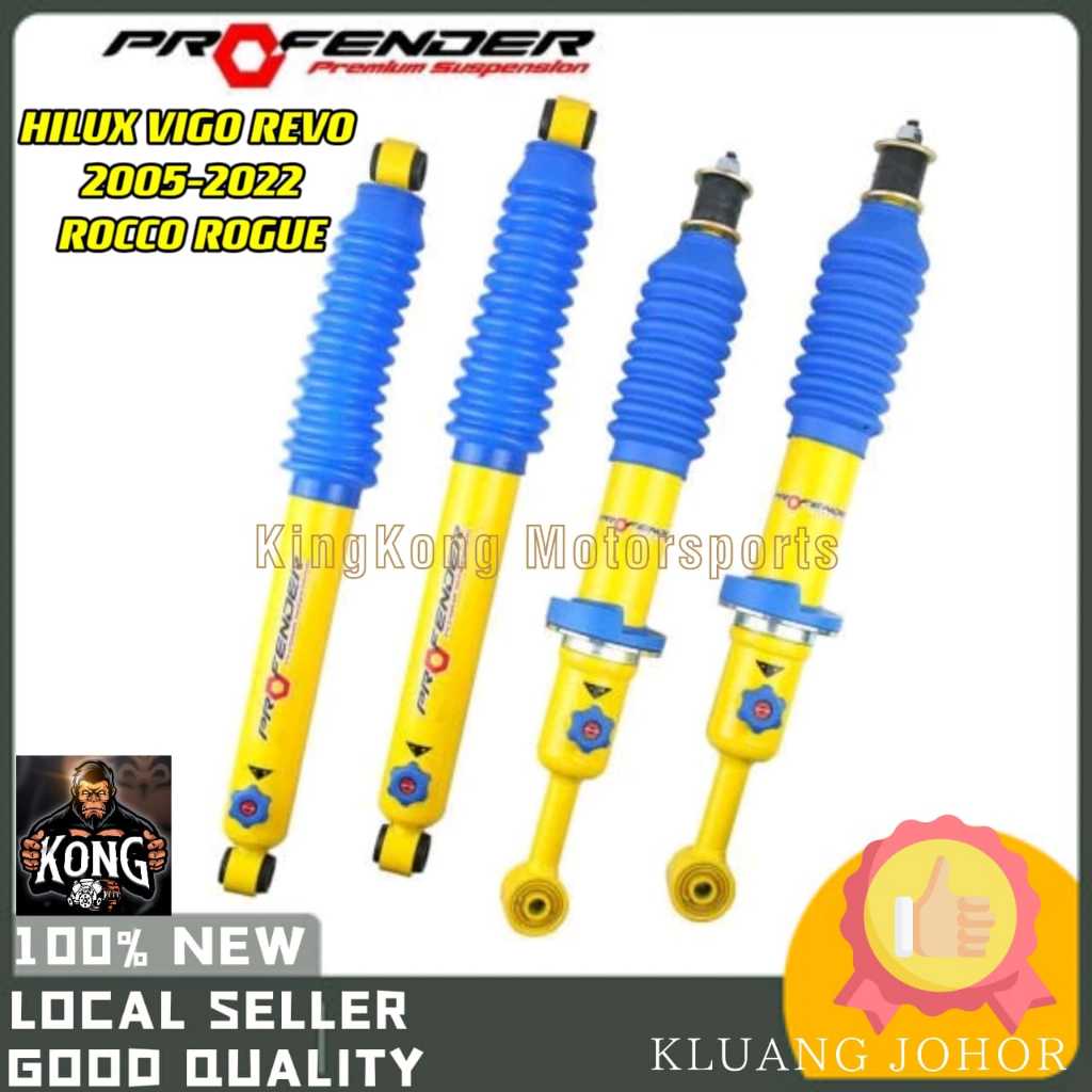 PROFENDER 4 STEP ADJUSTABLE ABSORBER LIFT UP 2" TOYOTA HILUX VIGO REVO ...