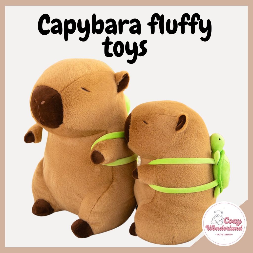 [Capybara Backpack Toys] Capybara Fluffy Toys Style Jelly Cat Seated ...