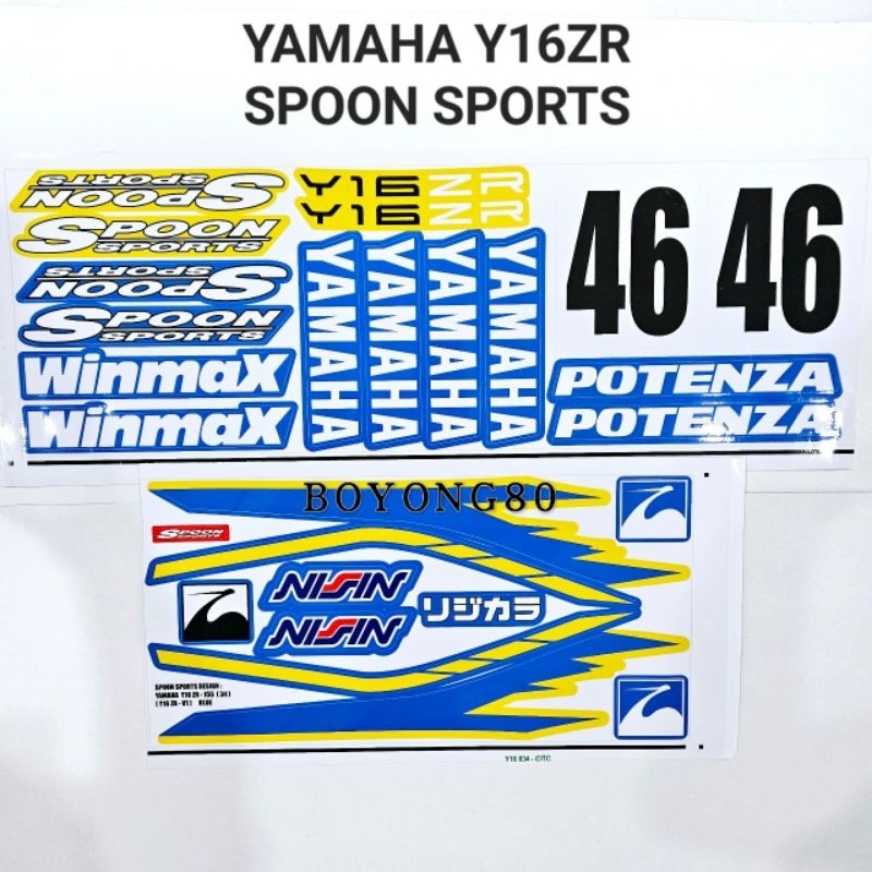 YAMAHA Y16 Y16ZR SPOON SPORTS EDITION BODY STICKER ( READY STOCK ...
