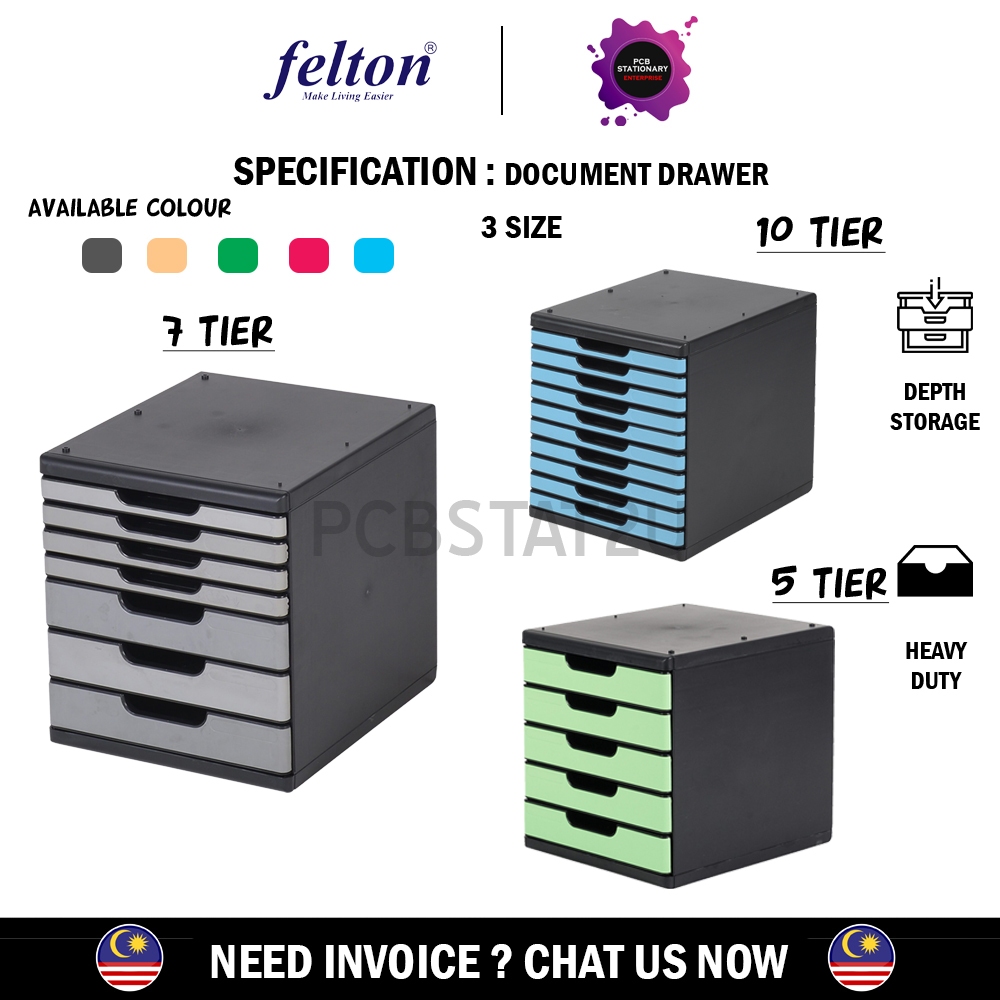 Niso/Felton Document Drawer Cases File Storage File Case Box Rack 5/7 ...