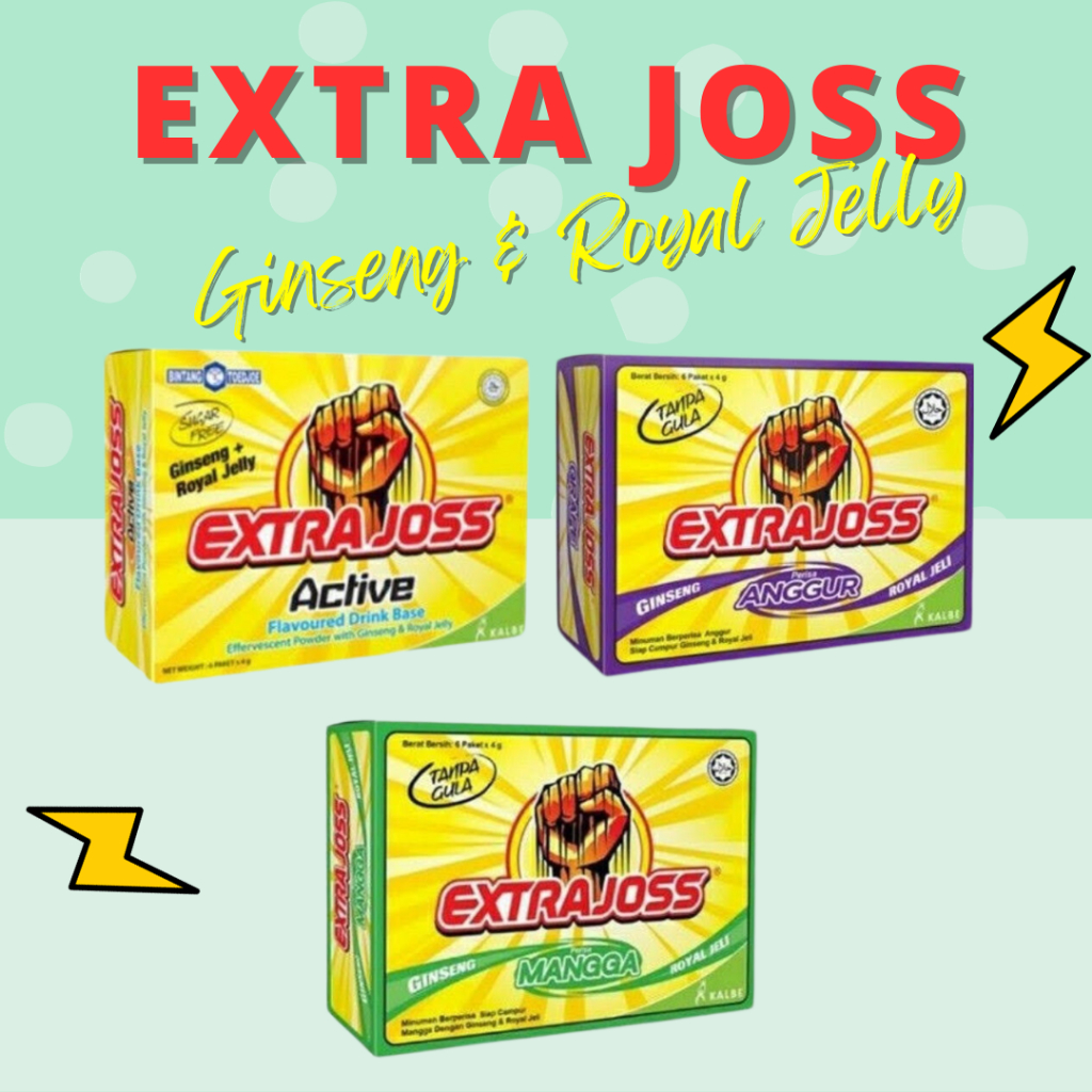 [Original] Extra Joss / Ejuss Energy Drink Active Anggur Mangga (4g x 6 Sachets) Extrajoss HALAL ...
