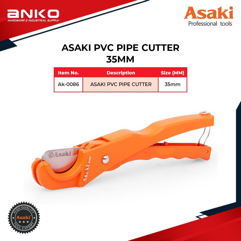 Ak-0086 ASAKI PVC PIPE CUTTER 35MM | Shopee Malaysia