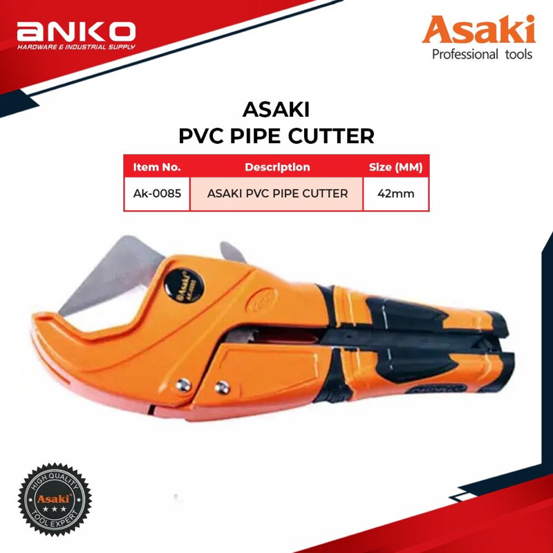 AK-0085 ASAKI PVC PIPE CUTTER 42MM | Shopee Malaysia