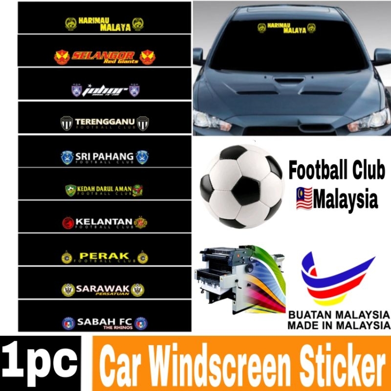 New Malaysia Football Club Windscreen Sticker 10" Luar bola sepak ...