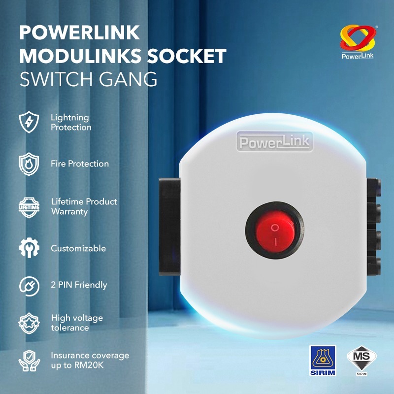 Powerlink Official Modulinks socket - Switch Gang | Shopee Malaysia