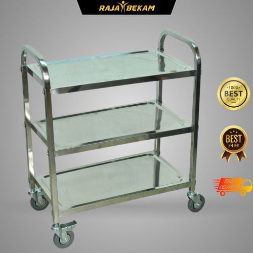 3 layer Stainless Steel trolley | Shopee Malaysia