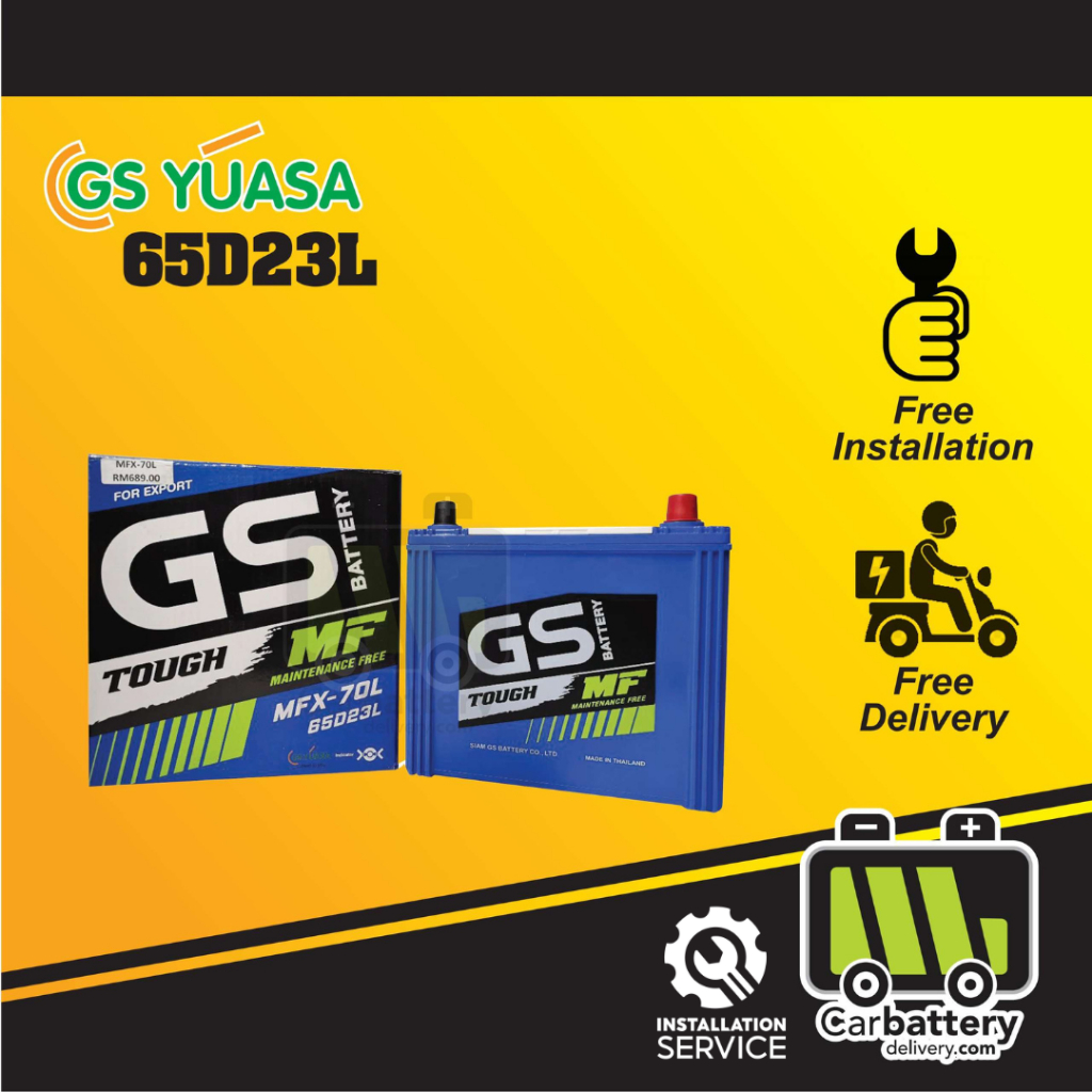 [Installation Provided] GS Yuasa MFX70L 65D23L 55D23L Car Battery ...