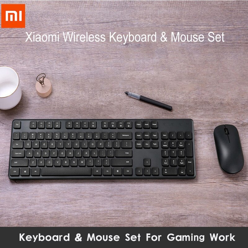 Xiaomi Mijia Mi Wireless Silent Keyboard Mouse Set 104 Keys 2 4ghz