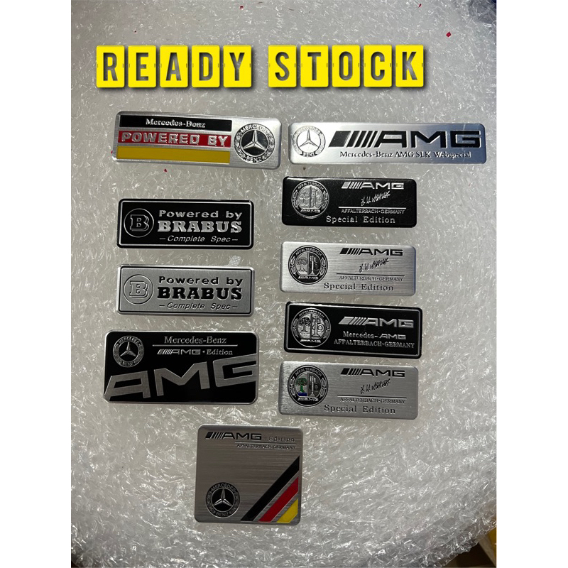 emblem merc amg mercedes plate aluminium aloi | Shopee Malaysia