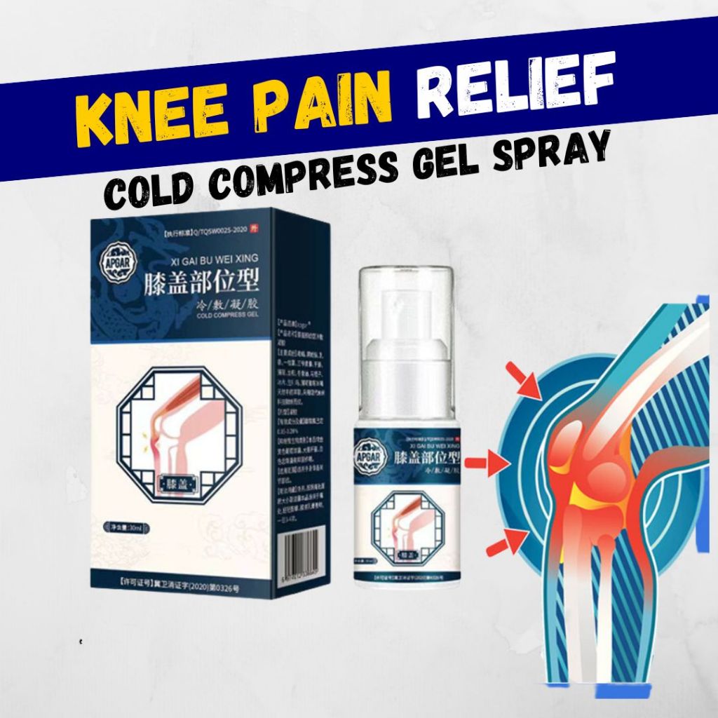 Knee Pain Relieve Joint Ache Cold Compress Gel Spray Relieve Swelling ...