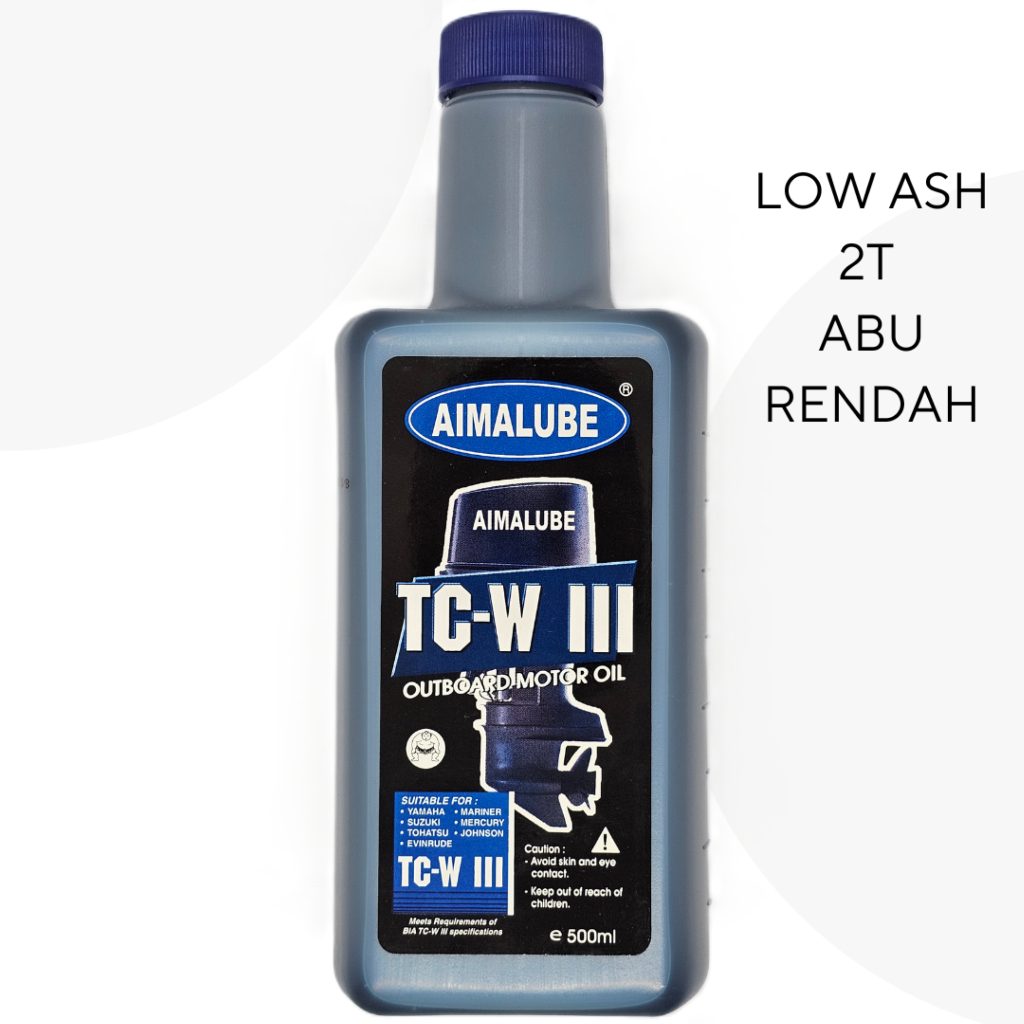 500ML 2T AIMA AIMALUBE TC-W III FOR 2-STROKE OUTBOARD MOTOR OIL 0.5LT ...