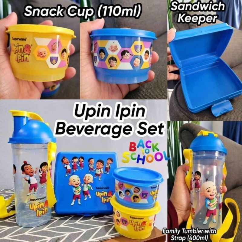 Tupperware Upin Ipin beverage set set bekal set minuman upin ipin ...