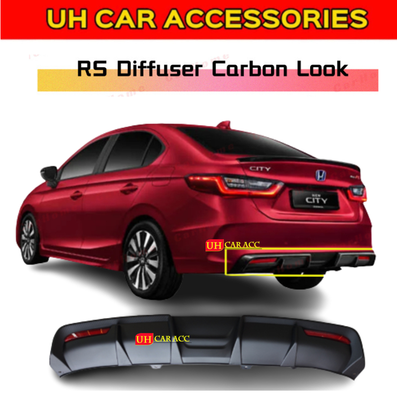 HONDA CITY GN RS 2023 FACELIFT DIFFUSER *FLRS* CARBON LOOK REAR ...