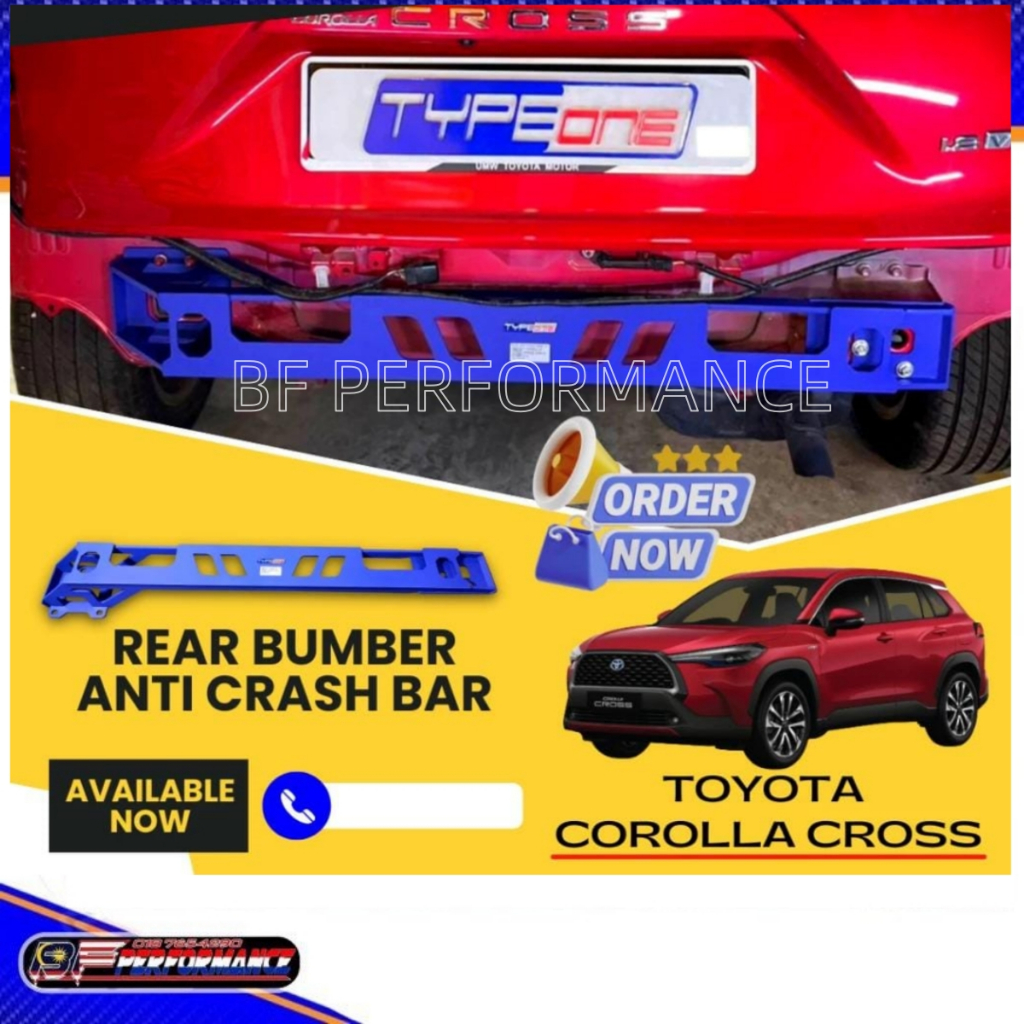 TYPE ONE TOYOTA COROLLA CROSS REAR BUMPER ANTI CRASH BAR SAFETY BAR ...
