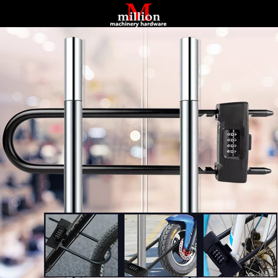 (210-320mm) 4 Digit Adjustable Lengthened U-shaped Long Shackle ...