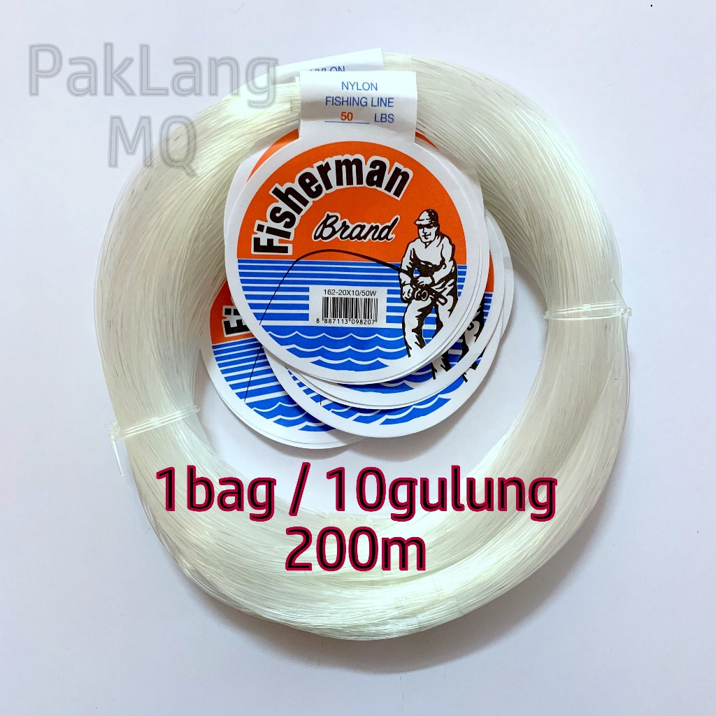 (10 Gulung) 200m TALI PERAMBUT PANCING WHITE & COLOURFULL BRAND ...
