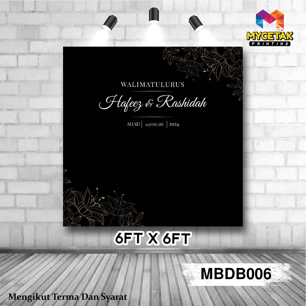 BACKDROP KAHWIN 6FT X 6FT / BACKDROP MAJLIS KAHWIN / HIAS BELAKANG ...