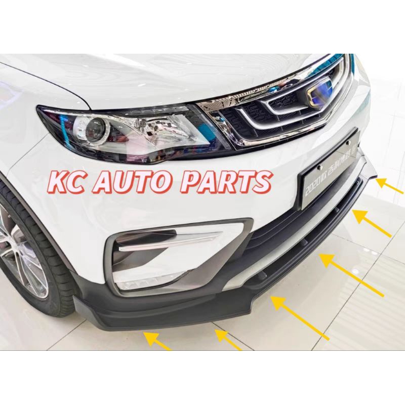 PROTON X70 FRONT LIP MATTE BLACK, GLOSS BLACK, GLOSS BLACK RED LINING ...