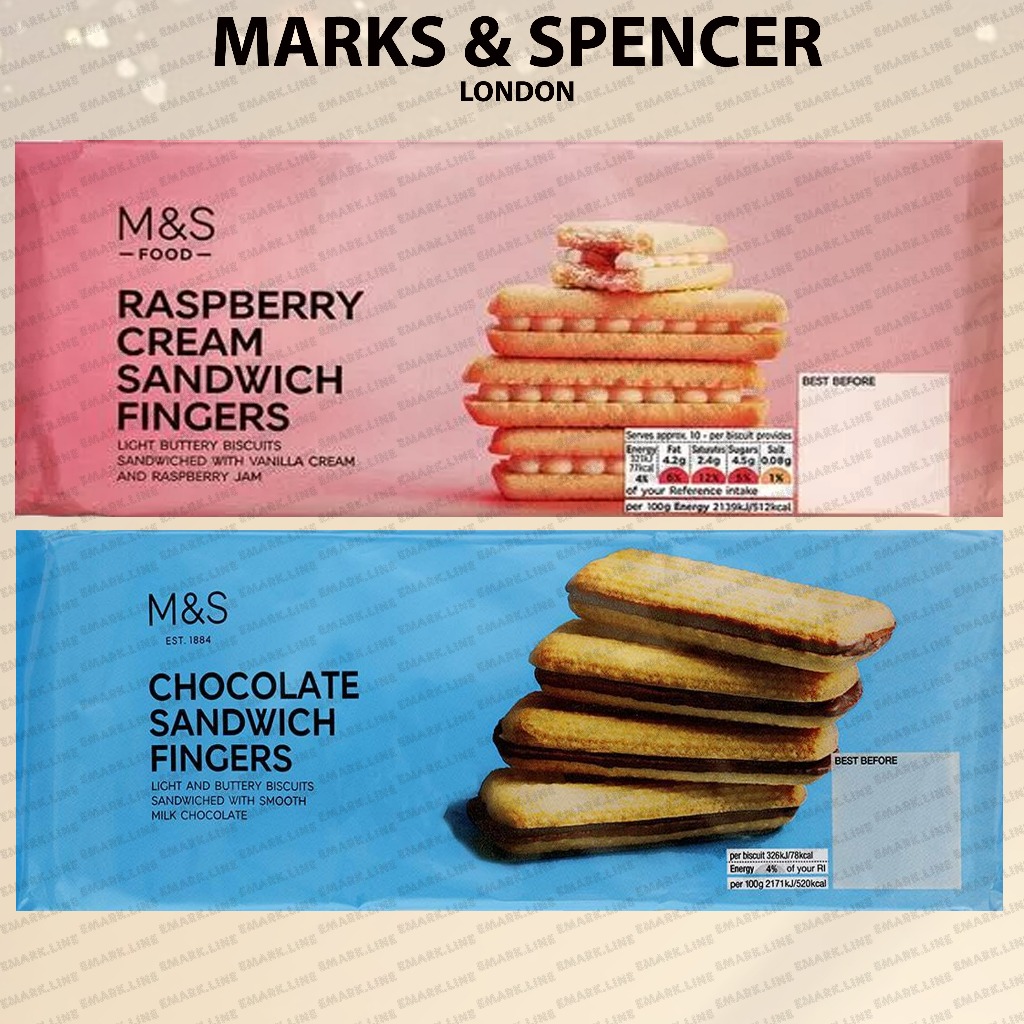 🌟M&S Marks & Spencer Raspberry / Chocolate Sandwish Fingers (Twin Pack ...