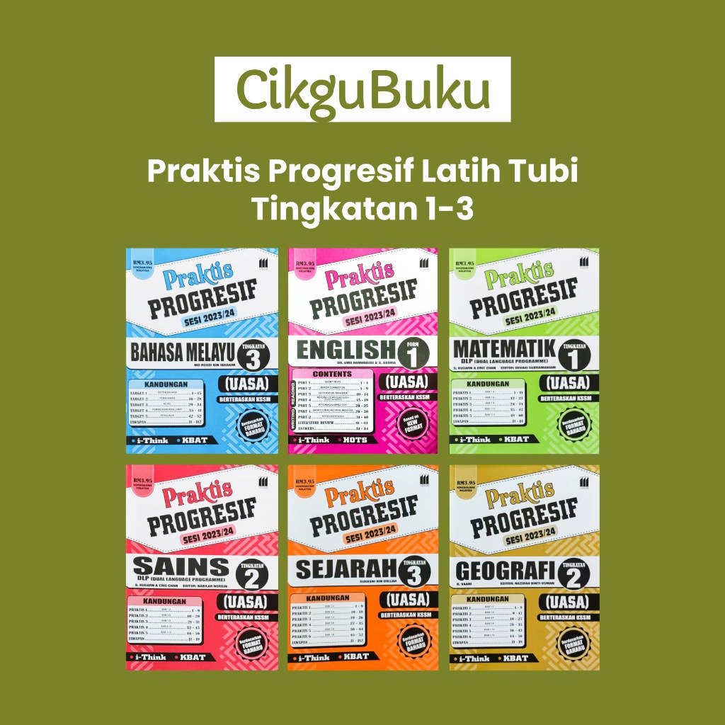 CIKGUBUKU [SM] Buku Praktis Progresif Latih Tubi UASA | Tingkatan 1-3 ...