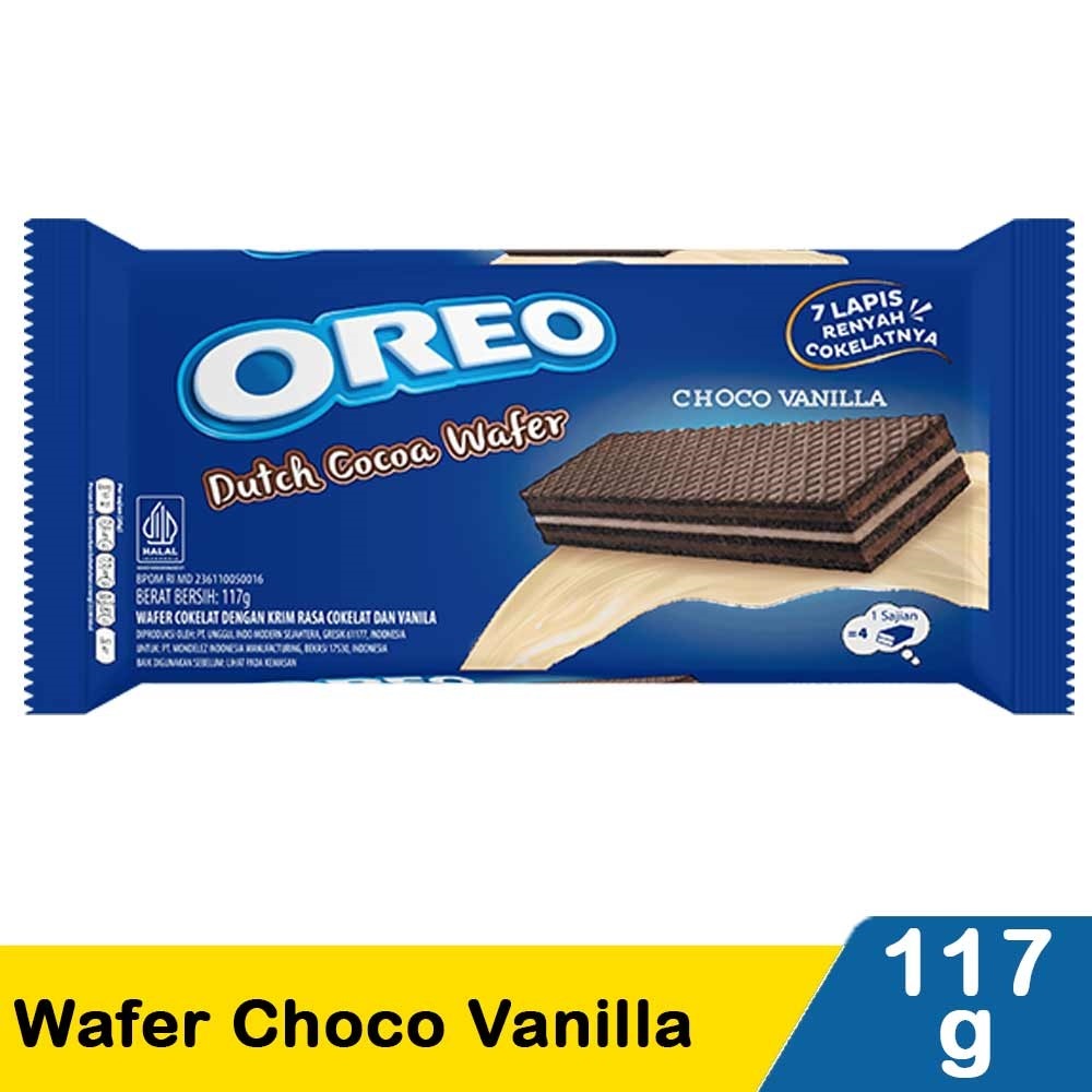 [BARU] OREO DUTCH COCOA WAFER (117G) RICH AROMA 7 LAYER CHOCOLATE ...