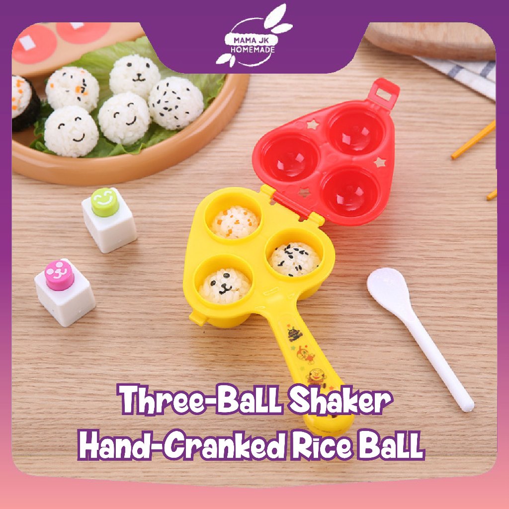 Three-Ball Shaker Hand-Cranked Rice Ball Shaker, Kitchen Cooking Tool ...