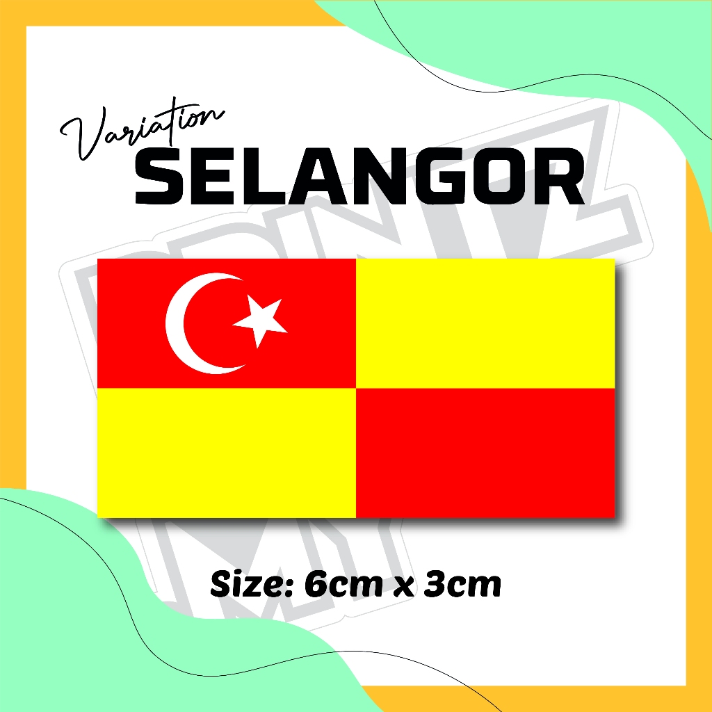 READY STOCK Bendera MALAYSIA/ NEGERI- Stiker Iron On Baju/Beg/Jersey ...