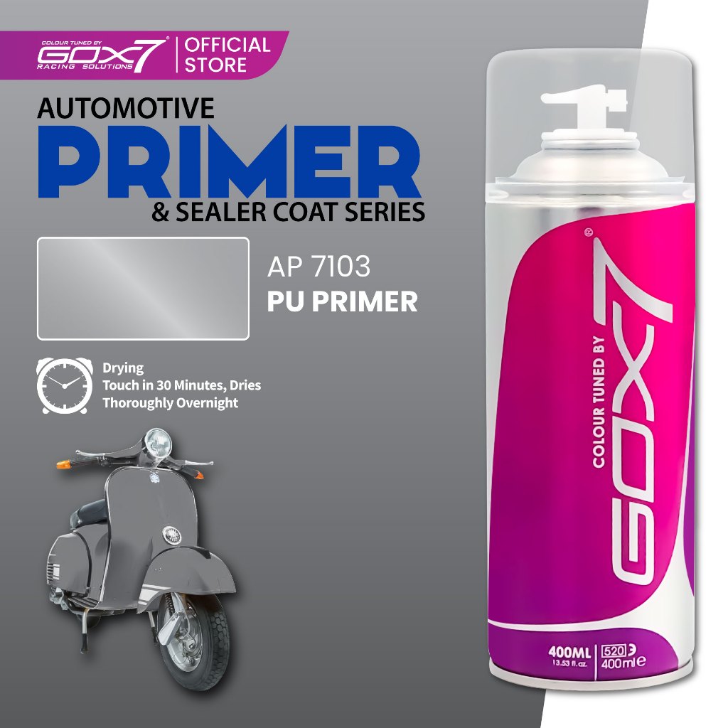 Gox7 Primer Series AP7103 Pu Primer 400ml Aerosol Spray Paint-Undercoat Primer For High Gloss ...