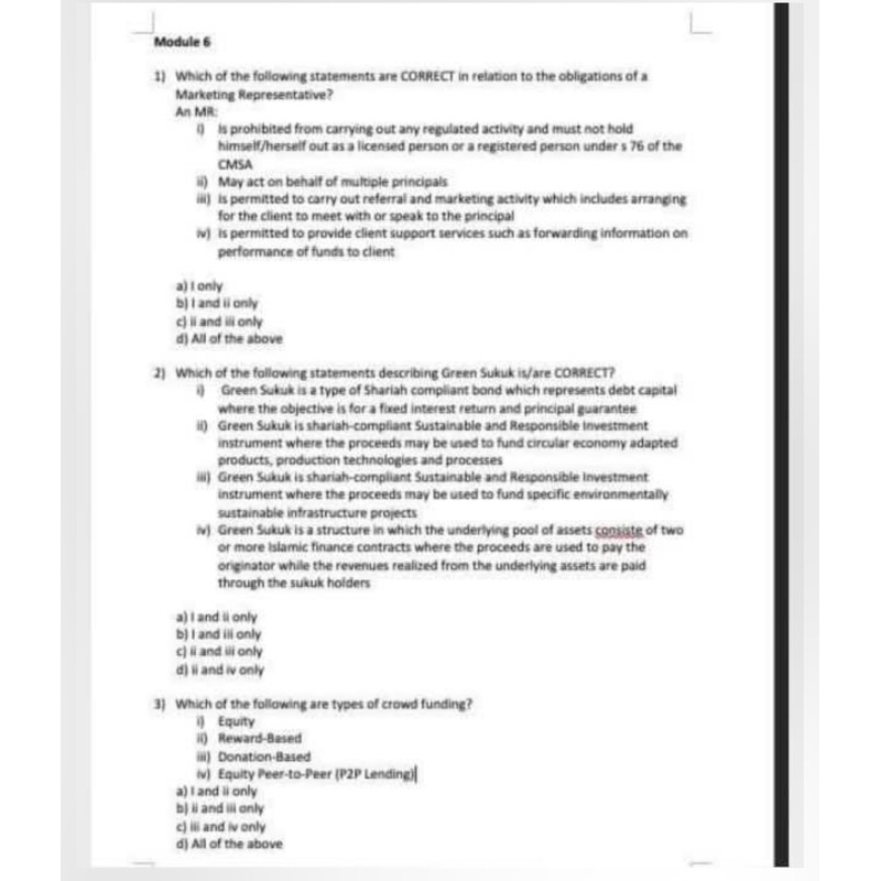 Module 6 and 7 SC LATEST 2024 Examination TIPS+Pass Year Question [Soft ...