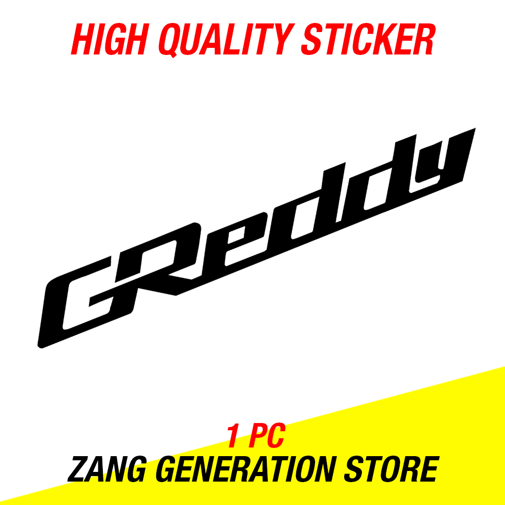 NON REFLECTIVE STICKER CAR KERETA GREDDY FOR HONDA MITSUBISHI TOYOTA ...