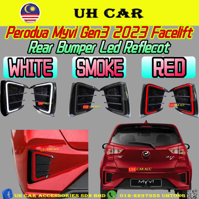 (RS DESIGN) Perodua Myvi Gen3 FACELIFT 2023 Dynamic Led Rear Bumper Led ...