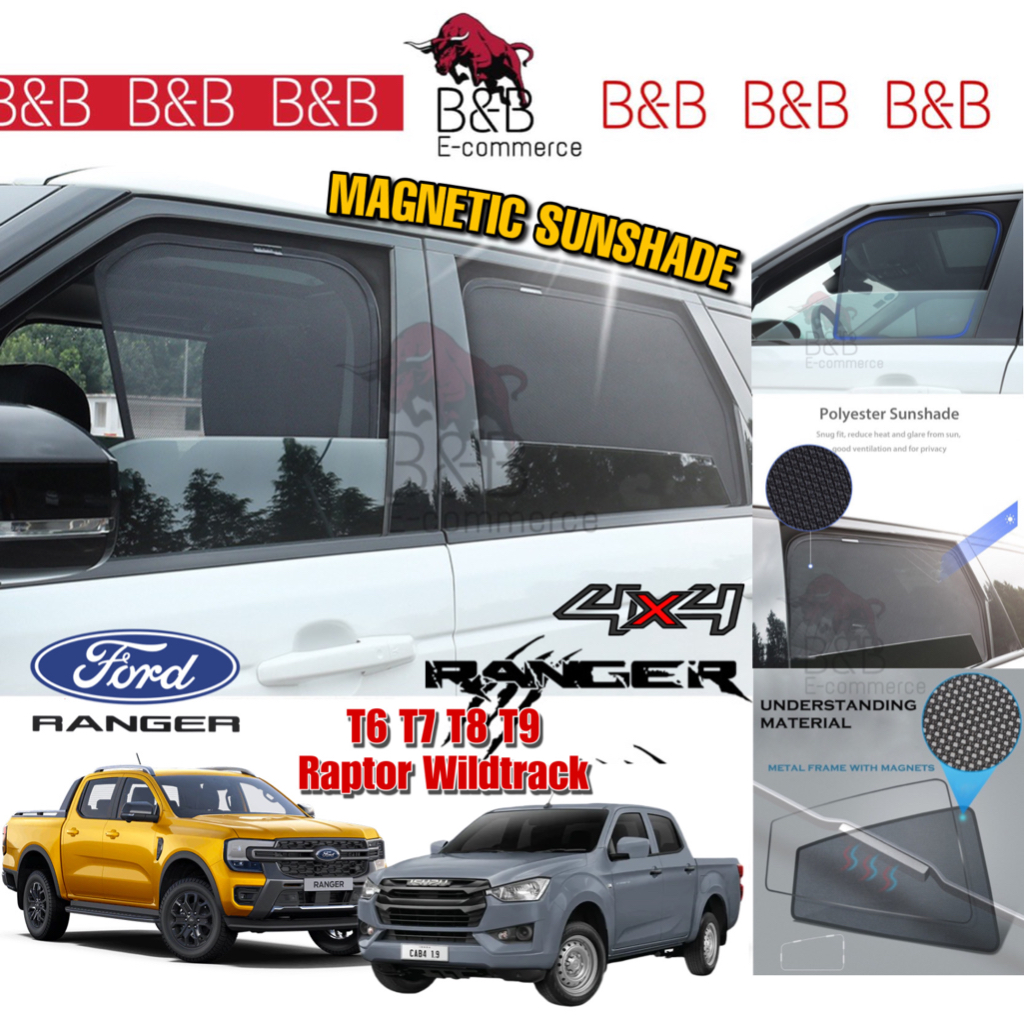 (A) Ford Ranger T6 T7 T8 T9 Raptor Ranger Wildtrack 2011 - 2023 Car ...