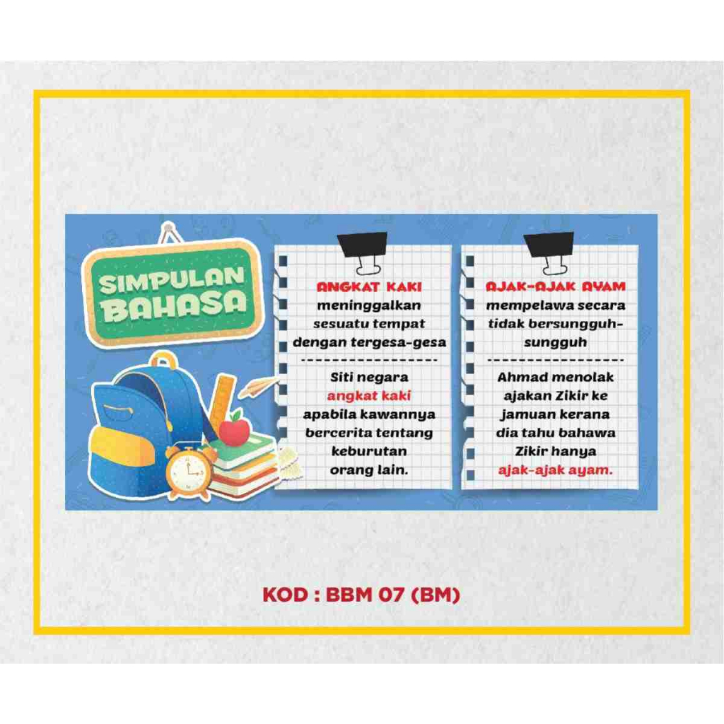Poster Simpulan Bahasa | Peribahasa Melayu | BBM Bahasa Melayu | Sudut ...