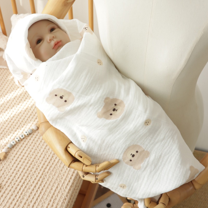 100x100cm Bedung Bayi Muslin Tuala Selimut Kain Kapas Muslin| Baby ...
