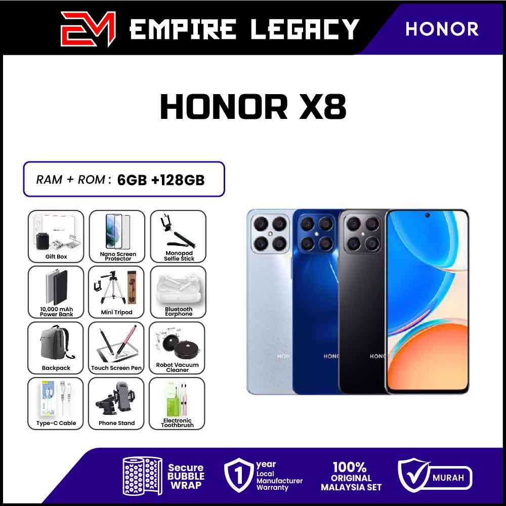 HONOR X8 4G [6+2GB RAM 128GB ROM] I Original HONOR Malaysia | Shopee Malaysia