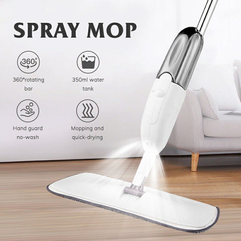 MICROFIBER mop magic mop kain mop Spray Mop Water Cleaning with Pad Mop ...