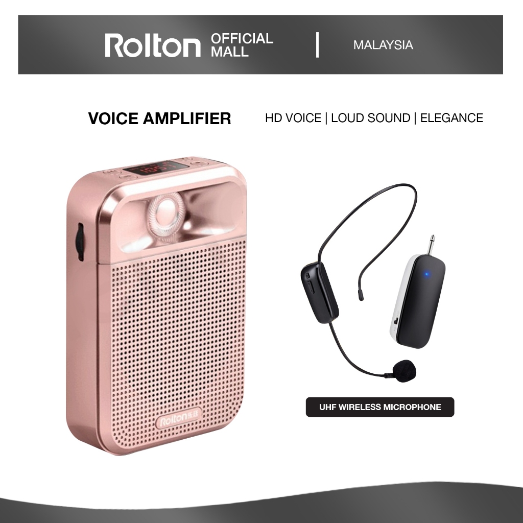 Rolton K700 Wireless Speaker with Mic | UHF Headset Microphone Vocie ...