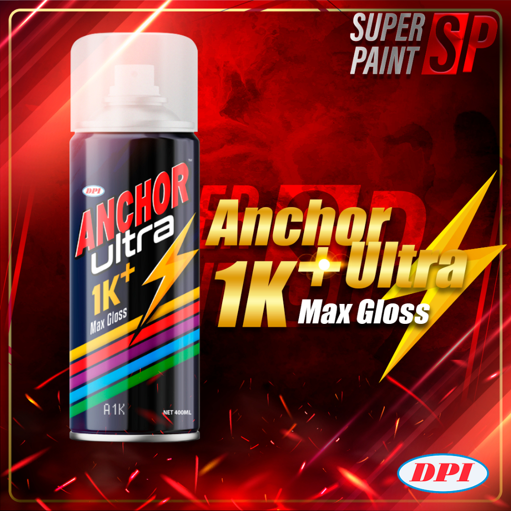 DPI Anchor Ultra 1K+ Max Gloss Clear Coat Spray Paint 400ML 1K Clear ...