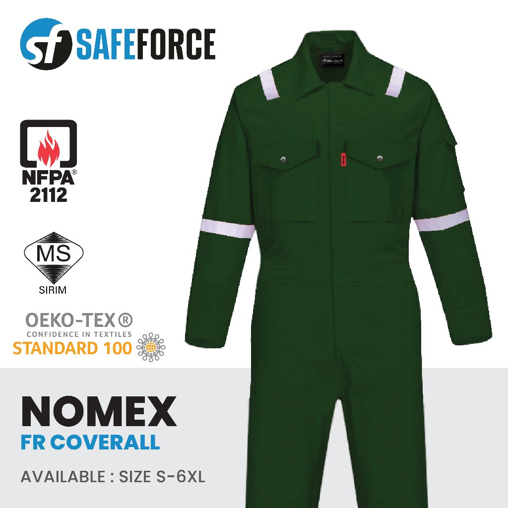 Sherwood Nomex Coverall 1" Fire Resistance (FR) Original Nomex - Dark ...