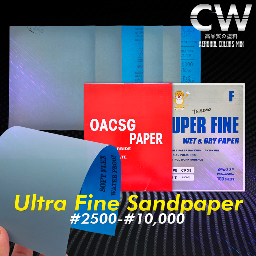 (Grit 2500 - Grit 10000) Sand Paper HIGH QUALITY Waterproof Wet / Dry ...