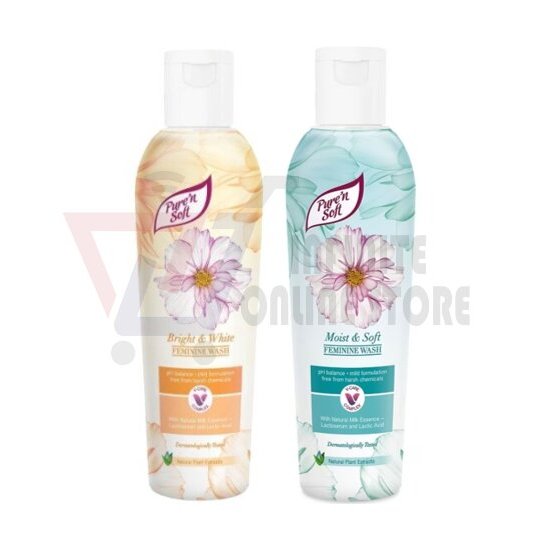 Pure' n Soft Feminine Wash (200ml) (Bright & White / Moist & Soft ...