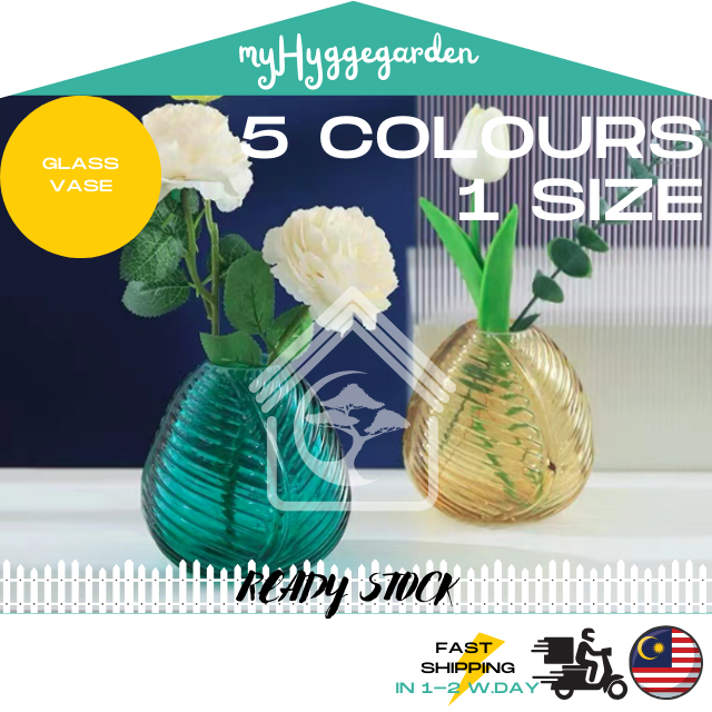 [12CM] Transparent Leaf Style Home Office Display Deco Flower Glass ...