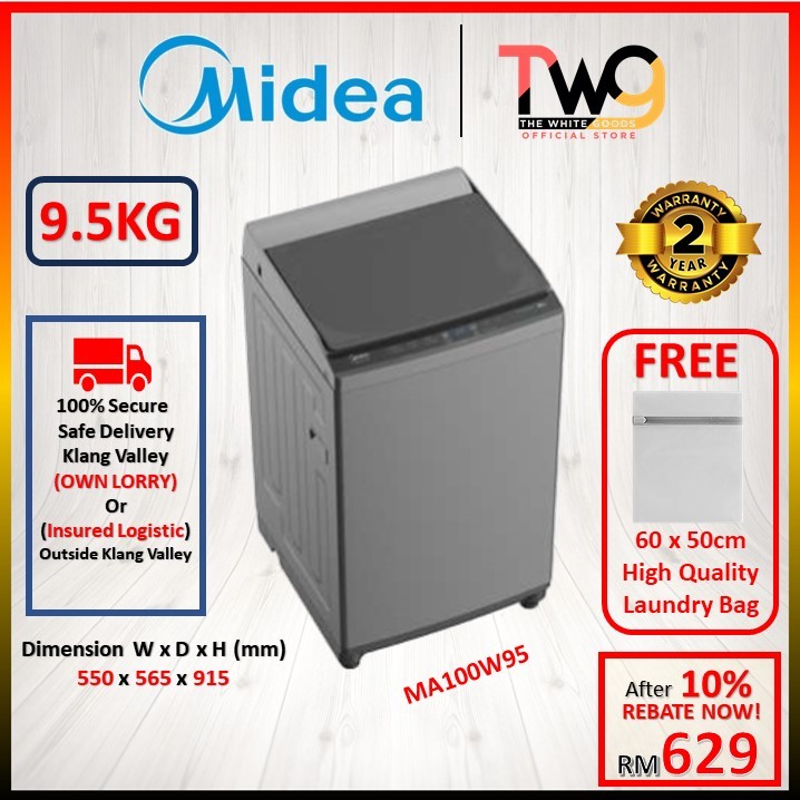 [FREE SHIPPING + GIF] Midea 7.5KG / 8.5KG / 9.5KG Fully Auto Washing ...